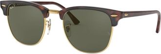 Ray-Ban Homme, Accessoires, Brun, Taille: 55 MM Clubmaster Low Bridge Fit