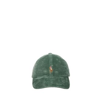 Ralph Lauren Homme, Accessoires, Vert, Taille: ONE Size Casquette de baseball en velours c&ocirc;tel&eacute;