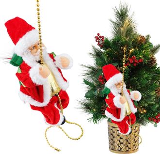 Generic Musikalische Und Leichte H&auml;ngedekoration - Wanddekoration F&uuml;r Den Innenbereich, Kletternder Weihnachtsmann, Langlebige Festliche Figur, Besondere Fest