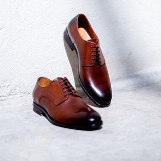 Bexley Penford - Derbies homme ch&acirc;taigne patin&eacute;