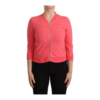 Blumarine Femme, Sweatshirts et sweats &agrave; capuche, Rose, Taille: 38 FR Pull Zipp&eacute; Int&eacute;gral