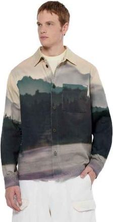 Scotch & Soda Relaxed fit Printed Twill Overshirt Veste, Blur Lakehouse, XL Hommes