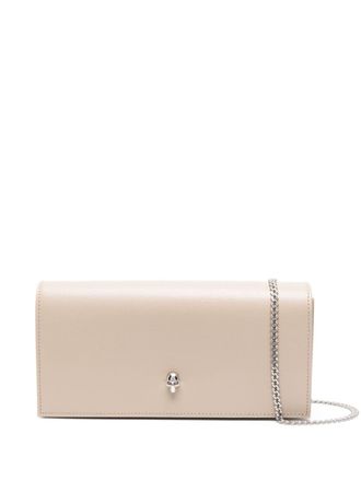 Alexander McQueen petit sac &agrave; bandouli&egrave;re Skull - Tons neutres