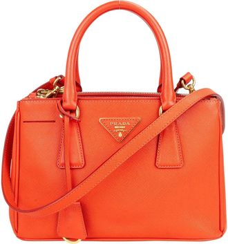 Prada Crossbody Bags - Prada Saffiano Leather Galleria Handbag - Gr. unisize - in Orange - für Damen
