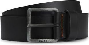 BOSS Hommes Jeeko Sz40 Ceinture en cuir avec boucle logot&eacute;e