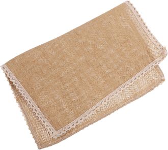 SOLUSTRE 4stücke Tischset Aus Leinen Mit Spitze Anti-rutsch Waschbar Für Tischdekor Und Besteckkissen Schützt Die Tischoberfläche