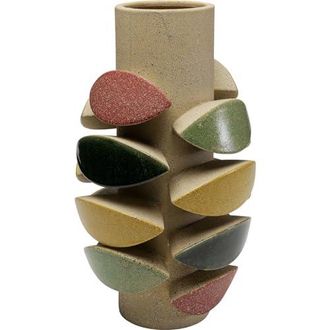 Kare Design Design Vase Foglie, Mehrfarbig, Deko Vase, Blumenvase, Keramik, handgearbeitet, Unikat, 41 cm (H)