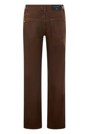 7 For All Mankind Womens Jeans Straight-Leg Brown Cotton