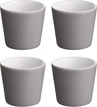 Alessi Tonale, 4 Stück Mokka Obertasse Dark Grey