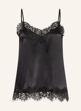 Darling Harbour Darling Harbour Seidentop Aus Satin Mit Spitze schwarz