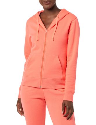 Amazon Essentials Damen Fleece-Hoodie mit durchgehendem Reißverschluss (in Übergröße erhältlich), Kräftiges Rosa, XXL