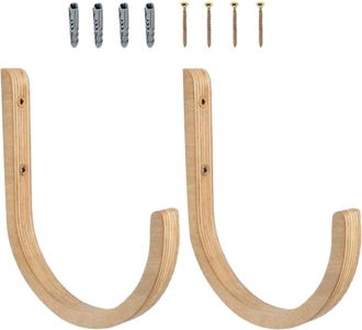 Generic Organizer F&uuml;r Yoga-Teppiche | 2 St&uuml;ck aus Holz Mit Schrauben | Aufbewahrungshalter f&uuml;r Yoga-Teppiche - F&uuml;r Trainingsger&auml;te, Fitness-Zubeh&ouml;r, Widerstan