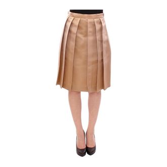 Andrea Incontri Femme, Jupes, Brun, Taille: 40 FR Pleated Skirt