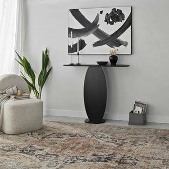 Dmora Console Toliman, Table Polyvalente, Meuble dappui, Bureau de Couloir, 100x30h81 cm, Anthracite