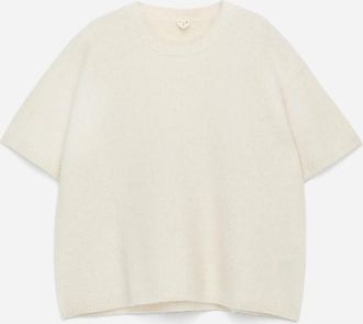 Arket Pullover Aus Alpakawolle Und Wolle -Wei&szlig;