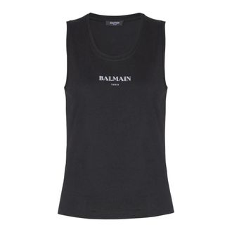 Balmain Femme, Tops, Noir, Taille: 38 FR D&eacute;bardeur avec imprim&eacute;