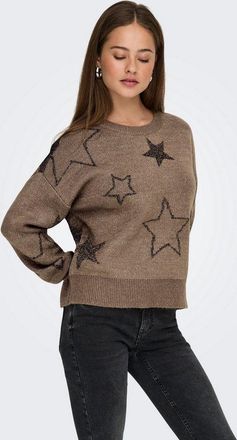 Only Rundhalspullover ONLROSIE LS O-NECK GLITTER KNT