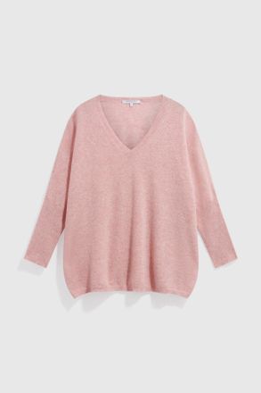 Gerard Darel Pull ample &agrave; col V en cachemire - LENAE - Rose