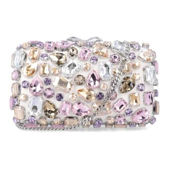 Self Portrait Femme, Sacs, Multicolore, Taille: ONE Size Crystal Embellished Clutch