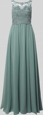 Laona Abendkleid mit Ziersteinen und floralen Stickereien