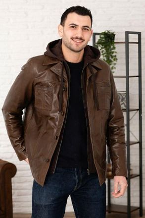 Serge Pariente Blouson Taggart hood buffle mocca