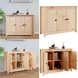 vidaXL Sideboard 100x35x74 cm Massivholz Kiefer - Holz Sideboard - Massiver Holzschaukel - Wohnzimmertisch - Regal - Schreibtisch - Home & Living