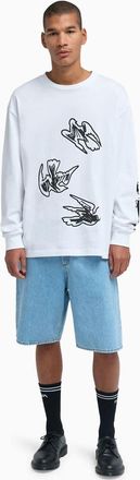 Rvca Skate - Jeansshorts in Bleach-Waschung-Blau