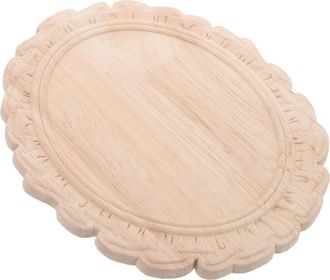 Artibetter JECOMPRIS Vintage Europ&auml;ischer Holz Spiegelrahmen Unlackierter Holzschnitzerei Rahmen mit Relief Antiker Unbemalter Holzrahmen f&uuml;r DIY Spiegel Wanddek