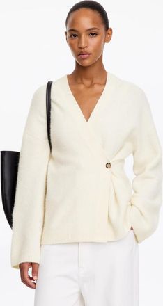 Arket Strickjacke Aus Einer Alpaka-Wollmischung -Wei&szlig;