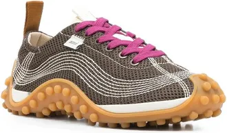 Ami Leather and Rubber Low-Top Sneakers - Brown