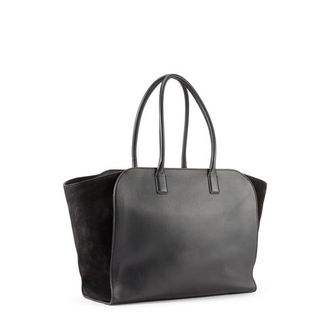 Saison 1865 Sac cabas &agrave; empi&egrave;cement daim en cuir grain&eacute;