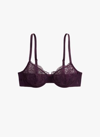 Polo Ralph Lauren Soutien-gorge corbeille dentelle en coton m&eacute;lang&eacute;