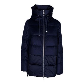 Duno Mittellange Daunenjacke - - Jackets - Damen - Blau - L