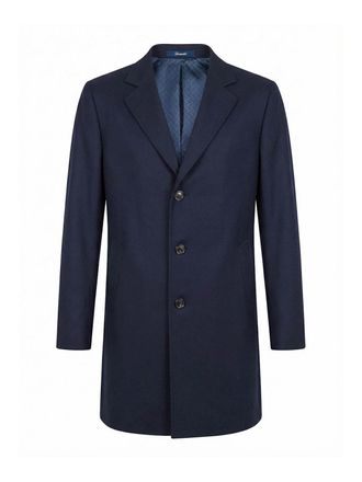 Drumohr Manteau Au Genou - Bleu Fonc&eacute;