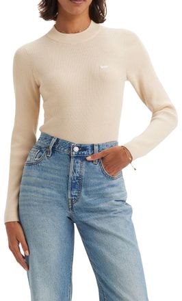 Levi's Damen Crew Rib Sweater Pullover Sweatshirt, Pearled Ivory, L