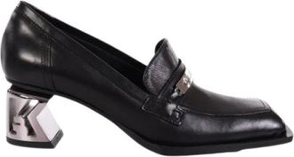 Karl Lagerfeld Femme, Chaussures, Noir, Taille: 41 EU K-Blok Leather Mocassins