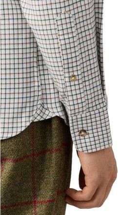 Hackett Chemise droite col boutonn&eacute; &agrave; carreaux en coton