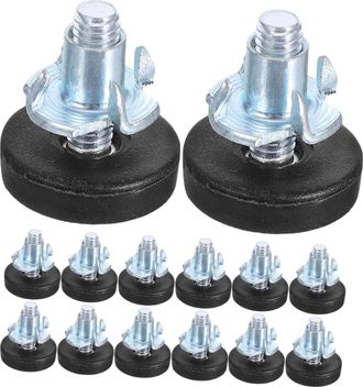 DOITOOL 24 Stück Teiliges Verstellbares Möbel nivellierfüße mit Rutschfesten Pads Höhenverstellbare Stellfüße für Tisch Stuhl Schrank und Arbeitstisch Einfach