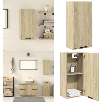 vidaXL Wand-Badschrank Sonoma-Eiche 32x20x67 cm - Wanderschrank - Badschrank - Badezimmerm&ouml;bel - Holzwerkstoff - Sonoma-Eiche - Home & Living