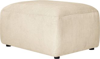 Norrwood home24 Polsterhocker 86 x 45 x 66cm Beige Cordstoff Licia: Beige