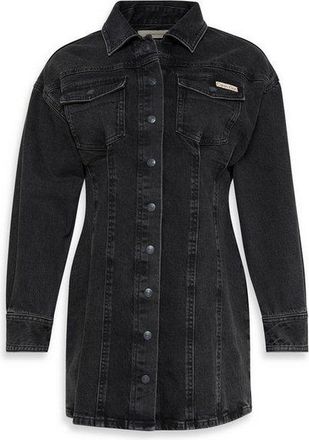 Calvin Klein Jeans Jeanskleid LS DENIM MINI DRESS Mit Rundshalsausschnitt, figurbetont