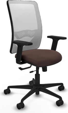 Piqueras y Crespo Arbeitsstuhl Zulema mit 2D-Armen, h&ouml;henverstellbare Lendenwirbelst&uuml;tze, ausgestattet mit Synchron/Translack und Schneidschaum, mit Rollen von 65 mm, N