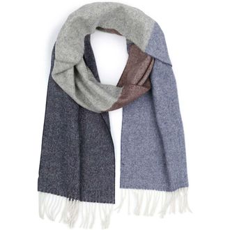 Profuomo Écharpe Agneline Gris Bleu Brun