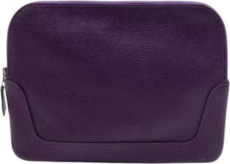 Herm&egrave;s Pre-owned Clemence Pouch - Femme - Pre-owned - Violet - Taille: ONE Size