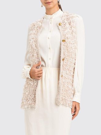 Twinset Strickweste mit Paillettenstickerei und Metallkn&ouml;pfen