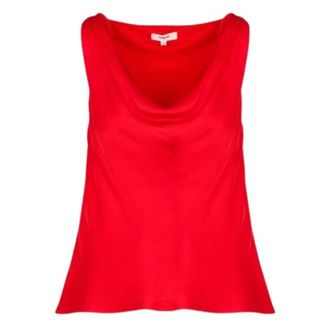 Suncoo Satin &auml;rmelloses Pulloverkleid aus recycelten Fasern - - Tops - Damen - Rot - S