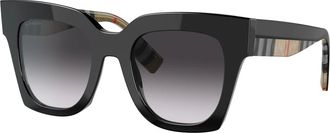 Burberry unisex, Accessoires, Noir, Taille: 49 MM Kitty Lunettes de soleil