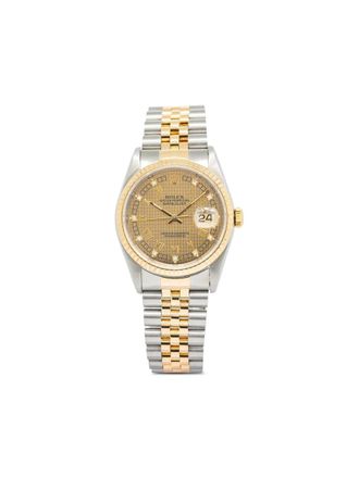 Rolex montre Datejust 36 mm pre-owned - Or