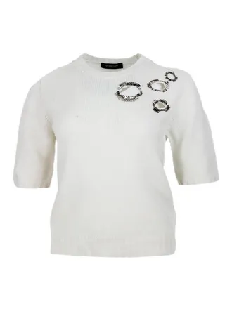 Fabiana Filippi Pull Col Rond - Blanc