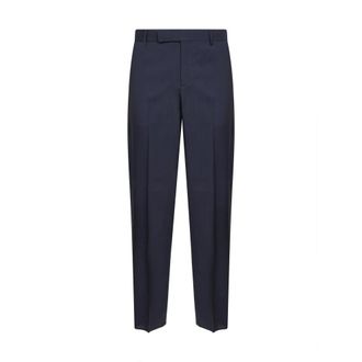 Fendi Woll Canvas Hose - - Trousers - Herren - Blau - XL